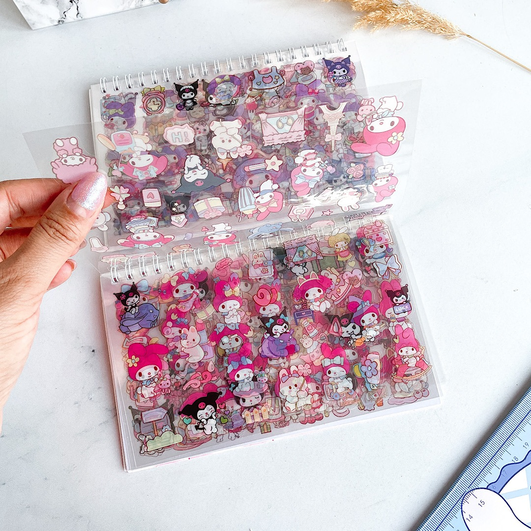 Kuromi Cartoon Sticker Spiral Notebook - Only 99 Shop