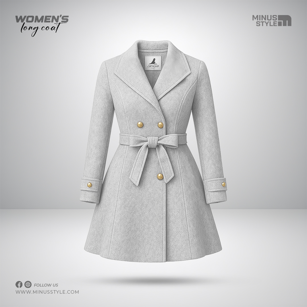Woman Long Coat- White - Travox.Shop