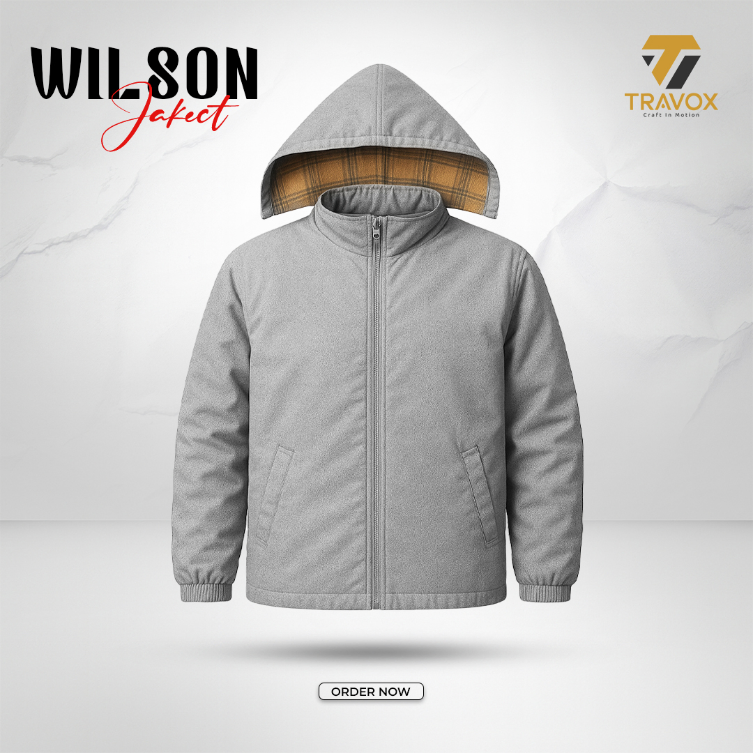 Wilson Padded Jacket-Gray - Travox.Shop