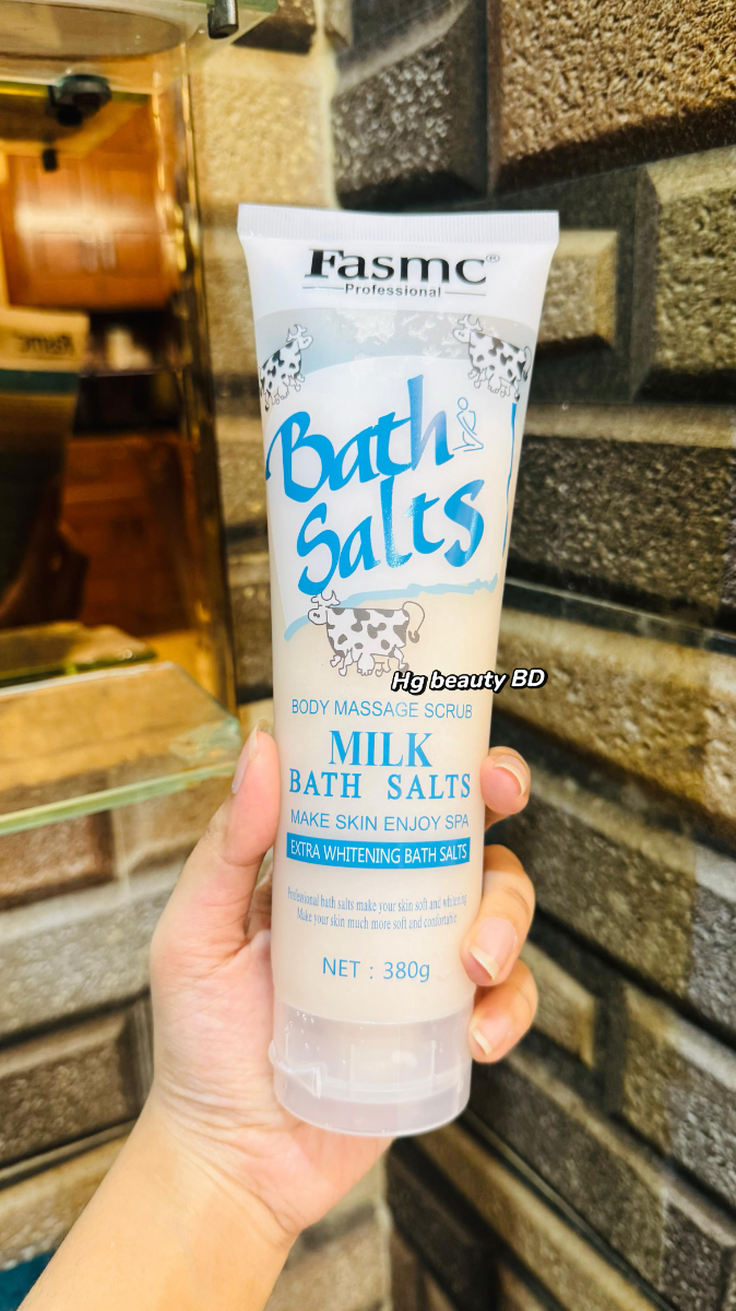 FASMC Milk Bath Salts Body Massage Scrub 380g - HG Beauty BD