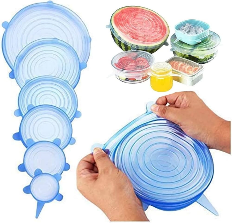 Silicone Stretch Lids (6 Pcs) - Shopnest BD
