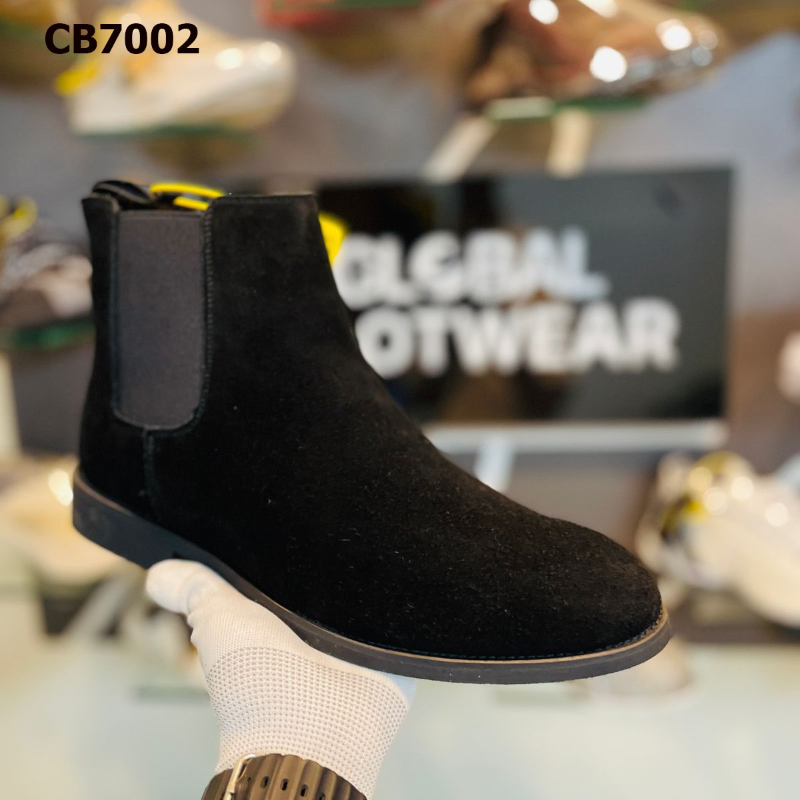 Leather Pointed Toe velvet Chelsea Boots stk - GLOBAL FOOTWEAR / ETC GLOBAL