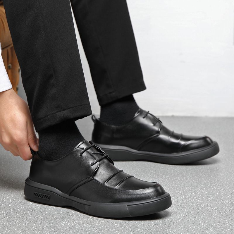 Two Layer Cowhide Leather Men's Formal Shoes - Xenno