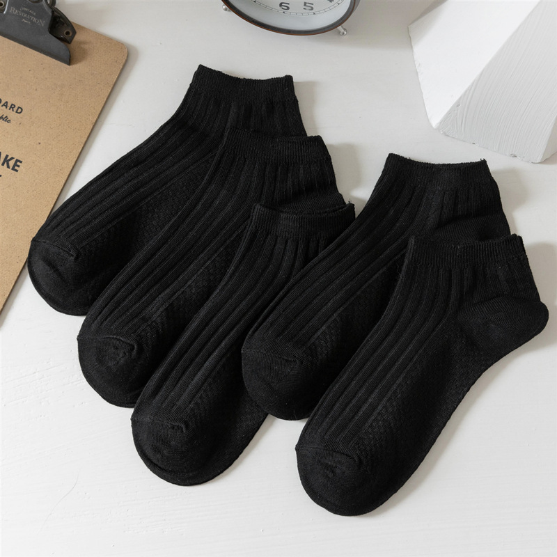 PURE COTTON BREATHABLE MEN’S BLACK SOCKS - OFF BEAT