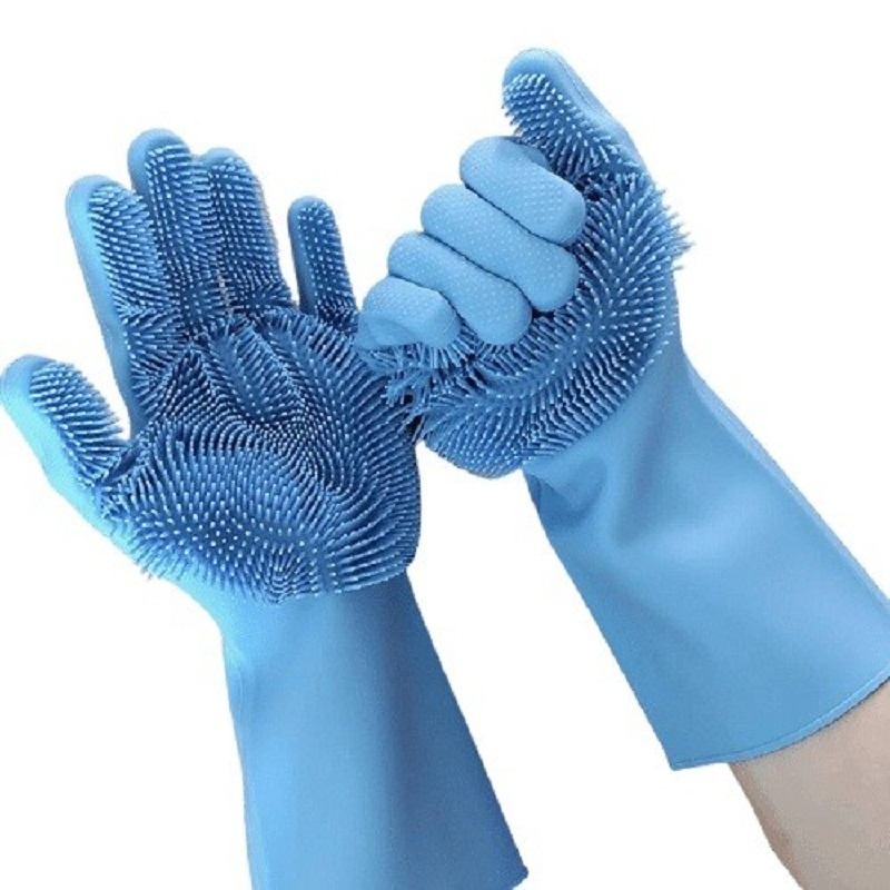 Silicone Dishwashing Hand Gloves (1 Pair) - Shopnest BD