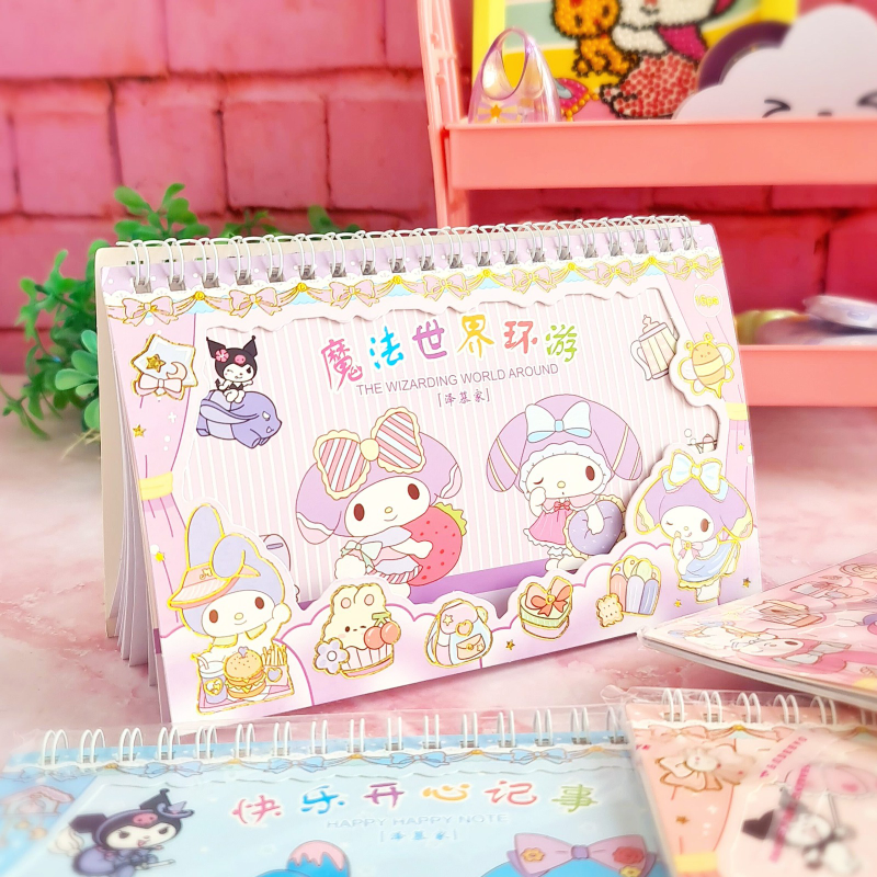 Sanrio Cartoon Cute Melody Sticker Book - Shopnest BD