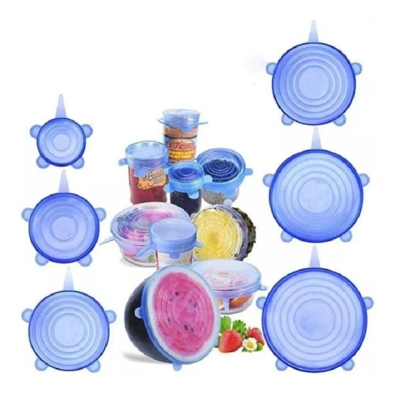 Silicone Stretch Lids (6 Pcs) - Shopnest BD