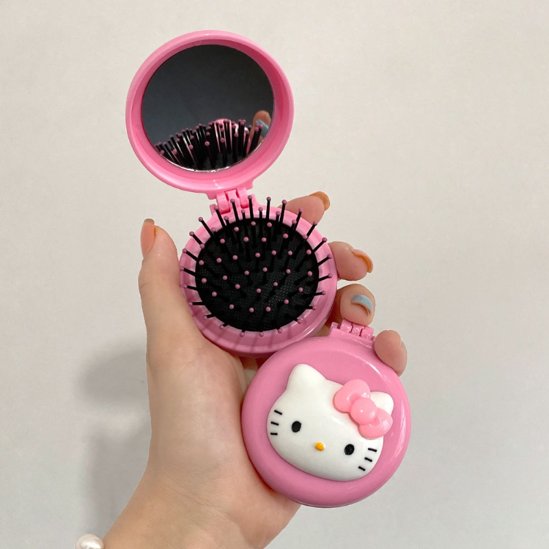 Kawaii Sanrio Hello Kitty Foldable Mirror Comb (1 pc) - Only 99 Shop BD
