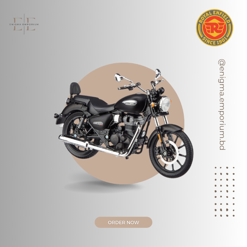 Royal Enfield Scale Model Meteor 350 Stellar Black - Enigma Emporium