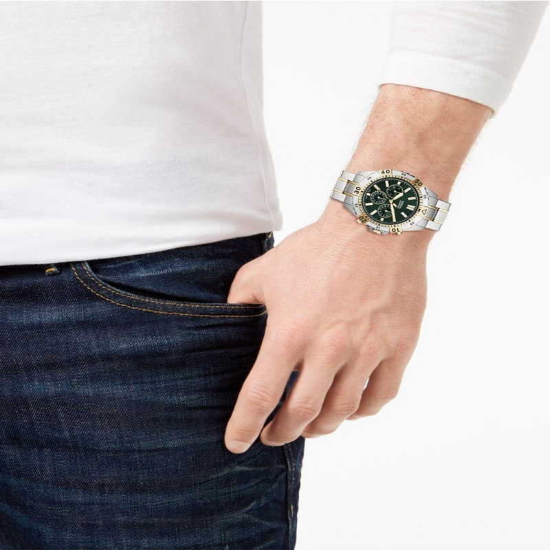 Fossil Garrett Chronograph Two-Tone Stainless-Steel Watch - Elite Club