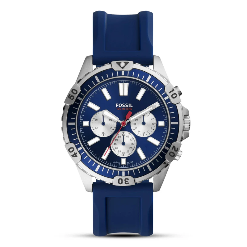 Fossil Garrett Chronograph Silicone Watch - Elite Club