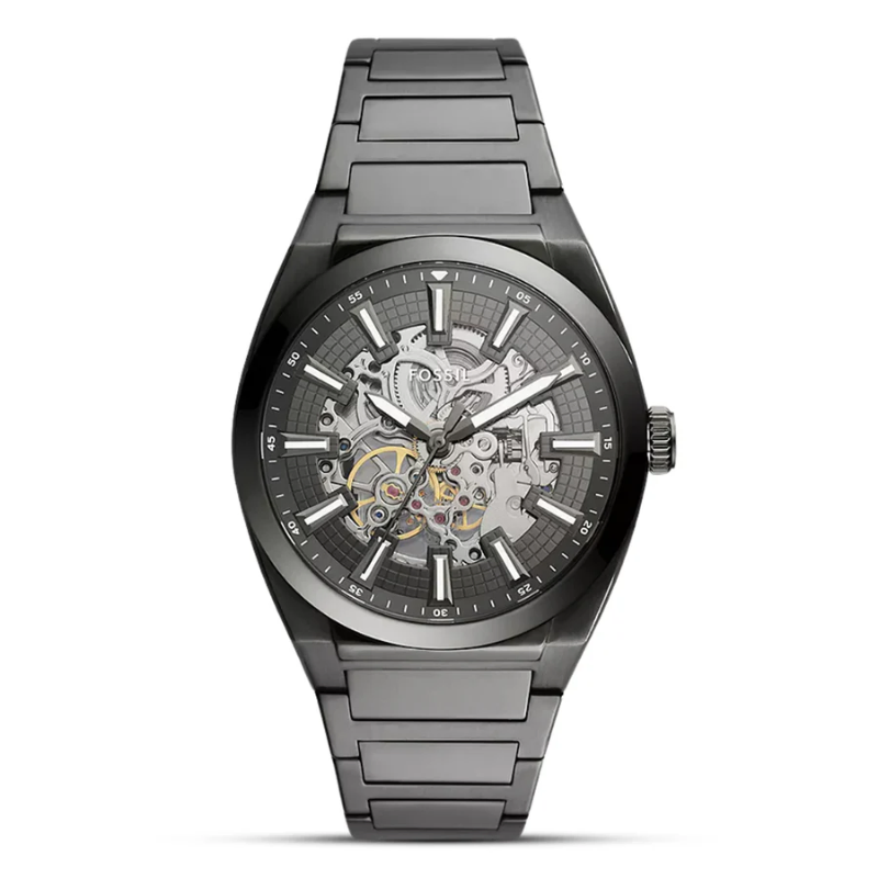 Fossil Everett Automatic Smoke Stainless Steel Men’s Watch - Elite Club