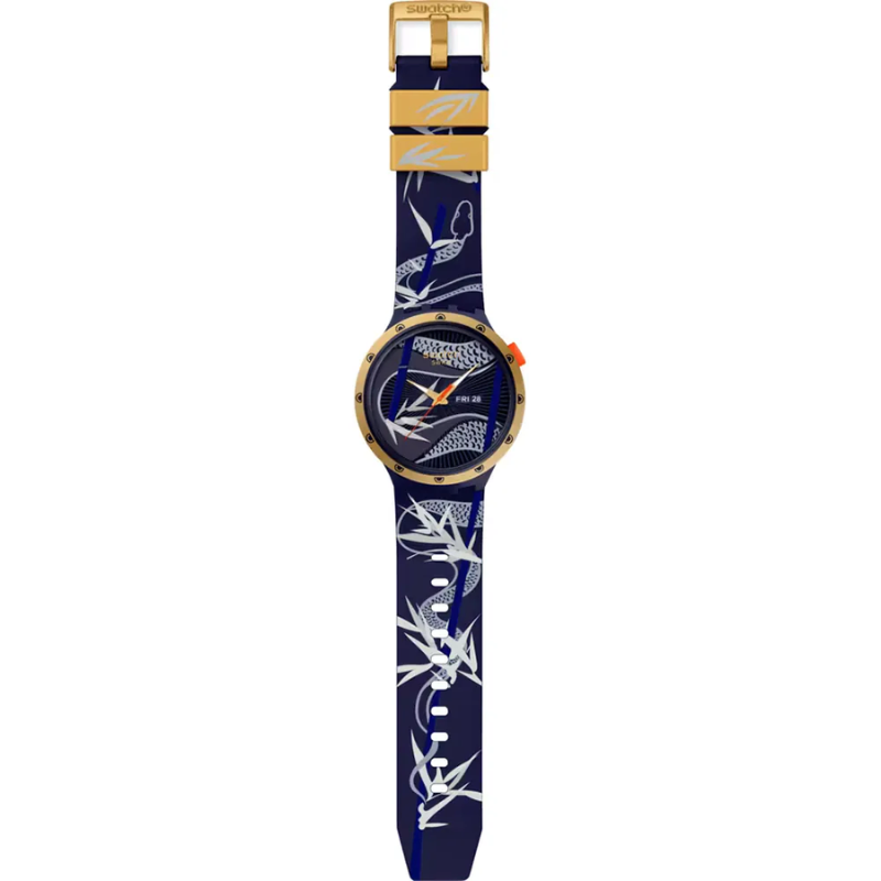 Swatch Big Bold Blue and golden lithe dancer Watch - Elite Club