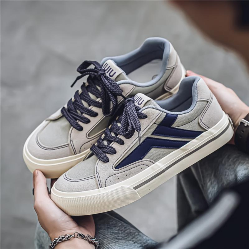 LUXE WALK GREY CANVAS SHOES - KICK NATIONS