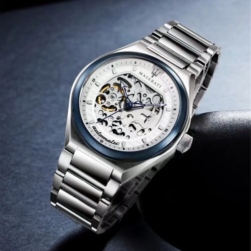 Maserati Triconic Automatic White Dial Men's Watch - My Watch