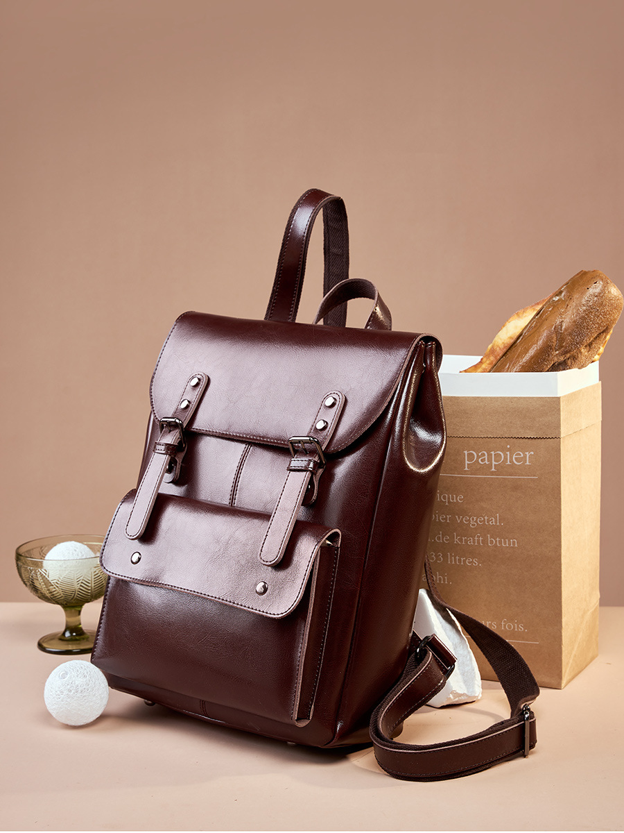 Classic British Leather Laptop Backpack - Travox.Shop